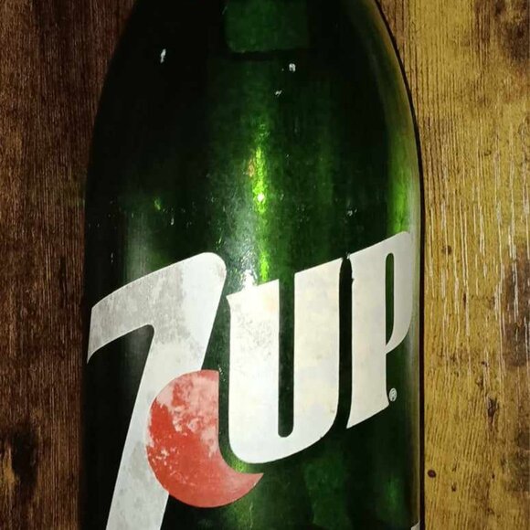 Unique Vintage | Accents | Vintage Glass 7up Bottle | Poshmark